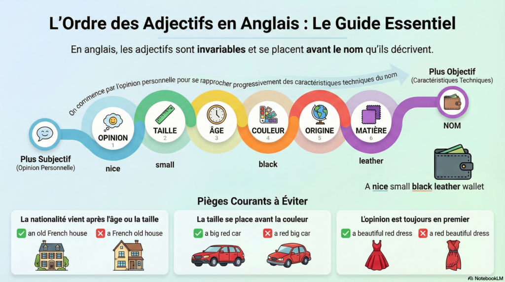 L’ordre des adjectifs en anglais : la Règle CACHÉE ! 🔥 - Anglais ...